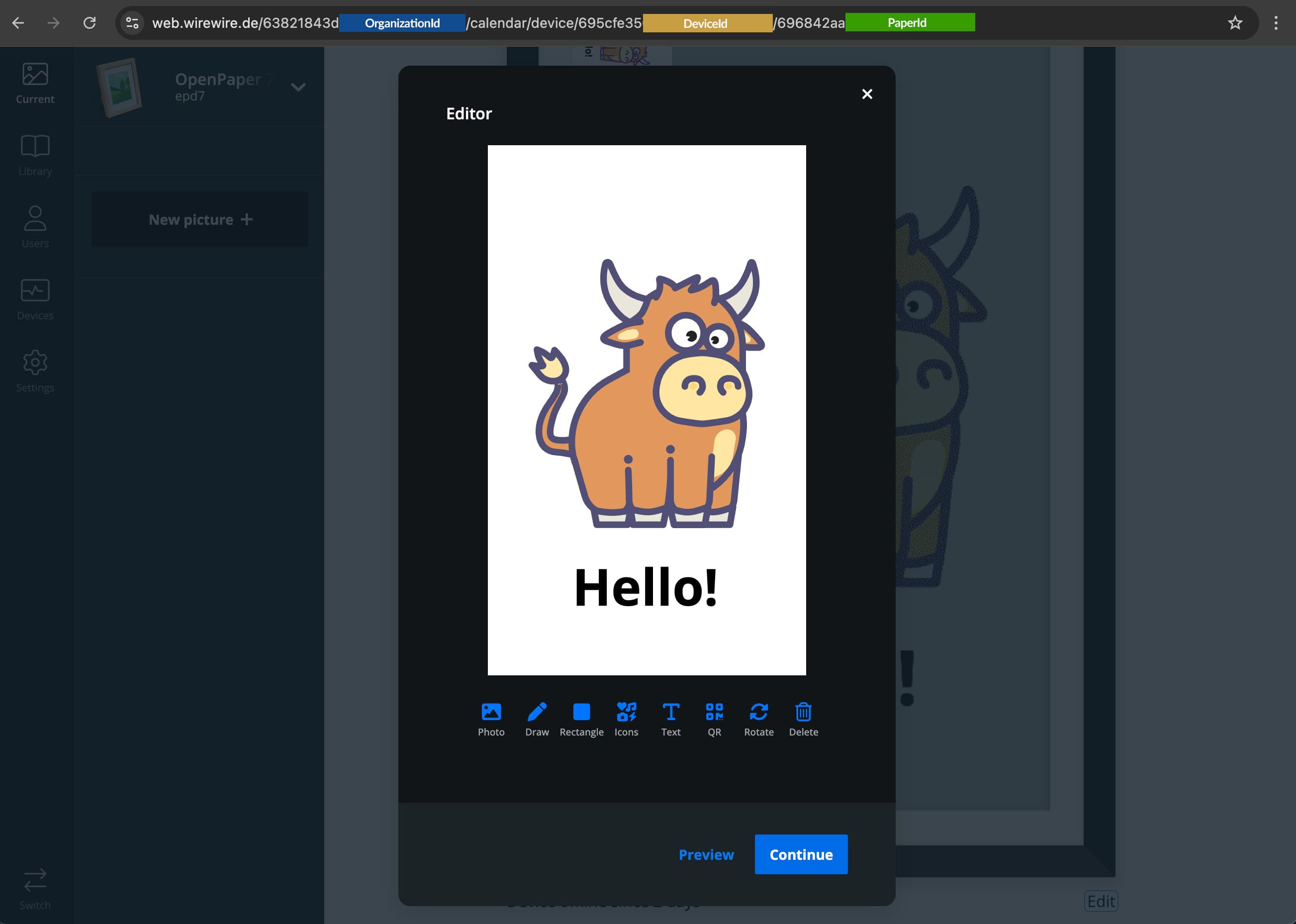 Updating an Image with the paperlesspaper API